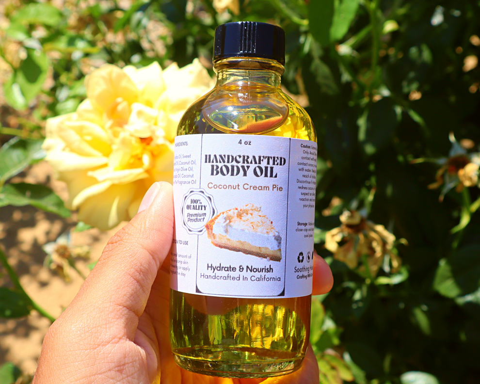 Handcrafted Coconut Cream Pie Body Oil - Dropper Included – Soothing House