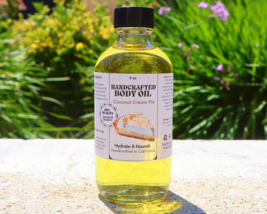 Handcrafted Coconut Cream Pie Body Oil - Dropper Included – Soothing House
