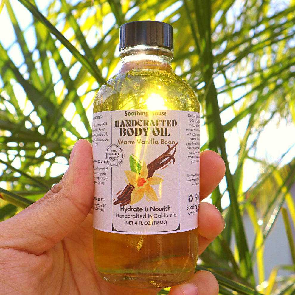 Handcrafted Vanilla Bean Multi-Use Body Oil - Dropper Included ...